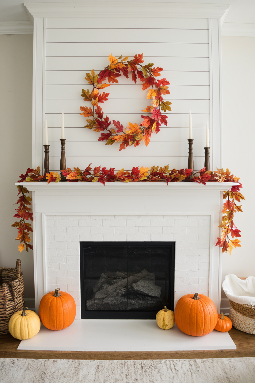 19 Simple Fall Mantle Decor Ideas