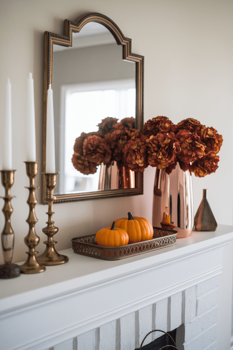 19 Simple Fall Mantle Decor Ideas