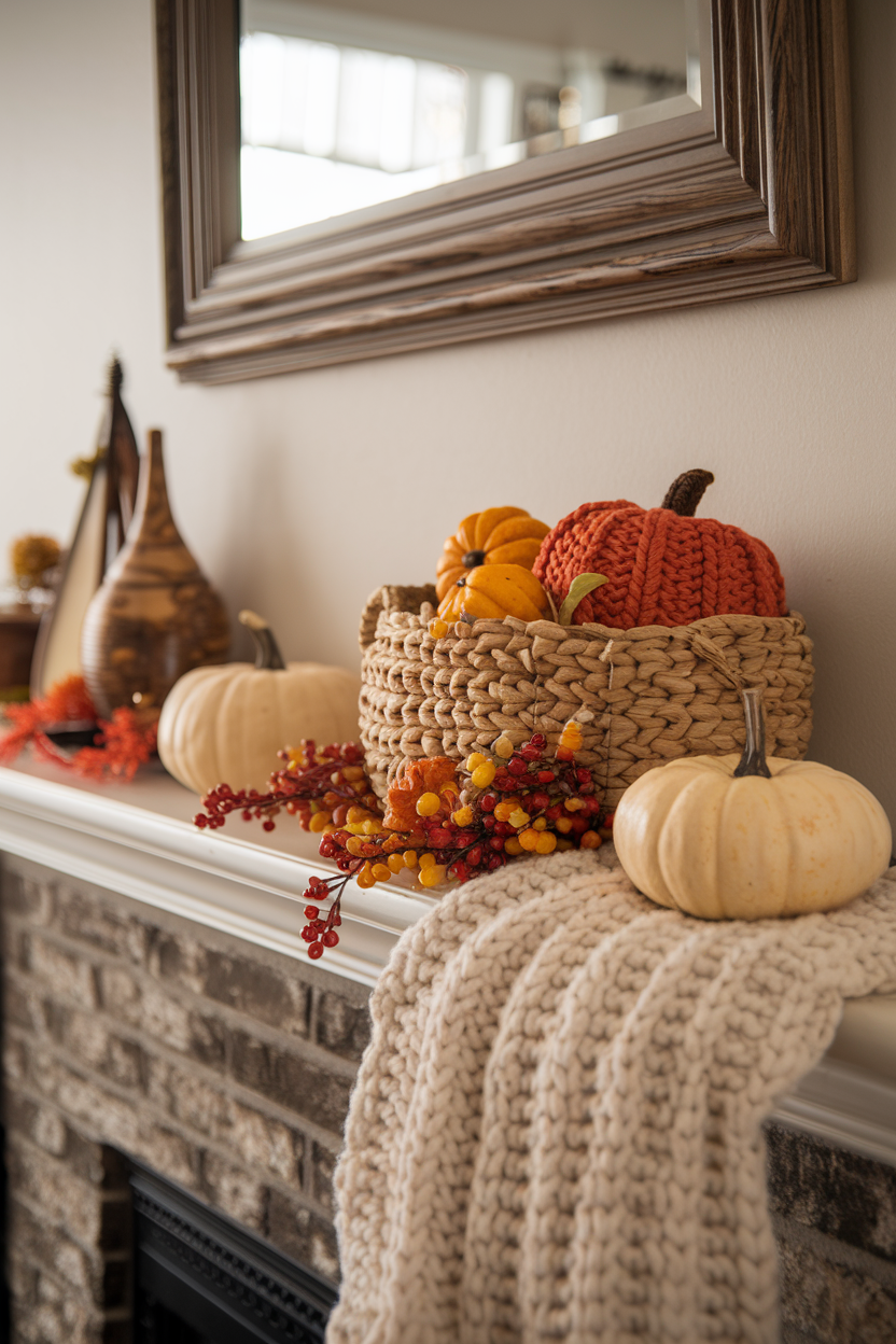 19 Simple Fall Mantle Decor Ideas
